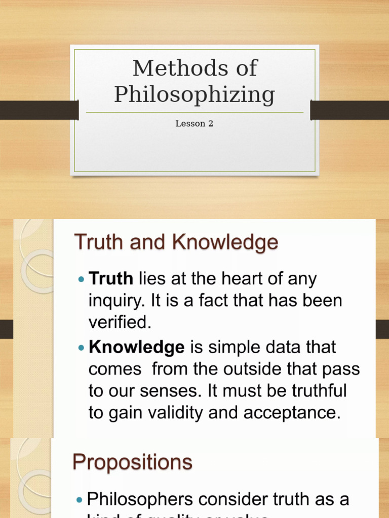 LESSON #2 Methods of Philosophizing | PDF