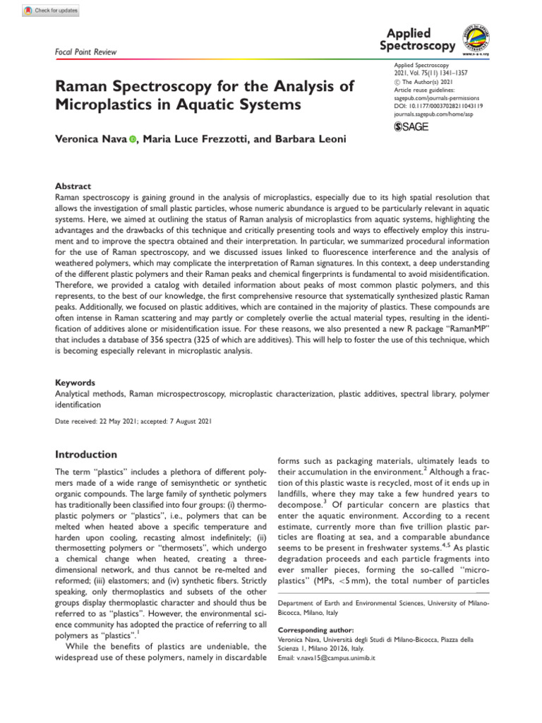 Raman Spectroscopy of MP | PDF