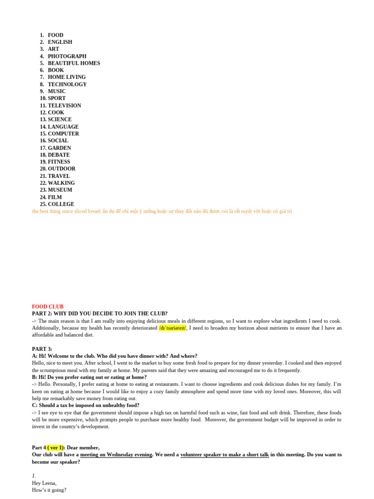 Writing Part 4 | PDF