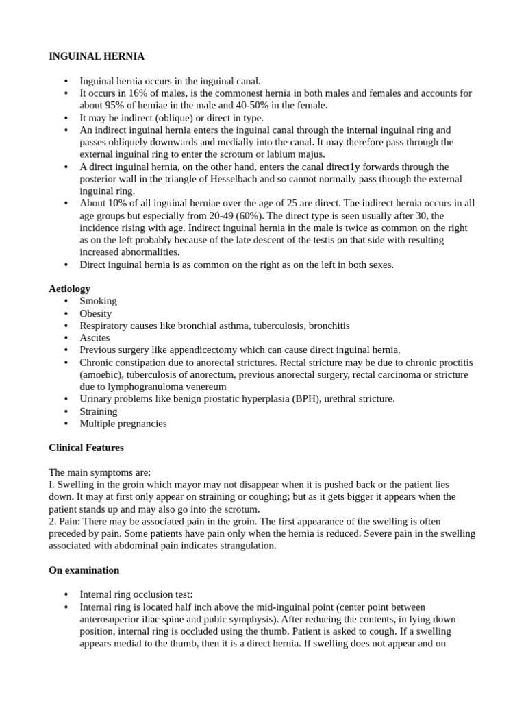 Inguinal Hernia | PDF