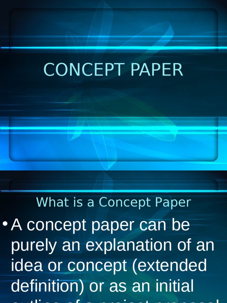 CONCEPT PAPER With Project Proposal 2 | PDF