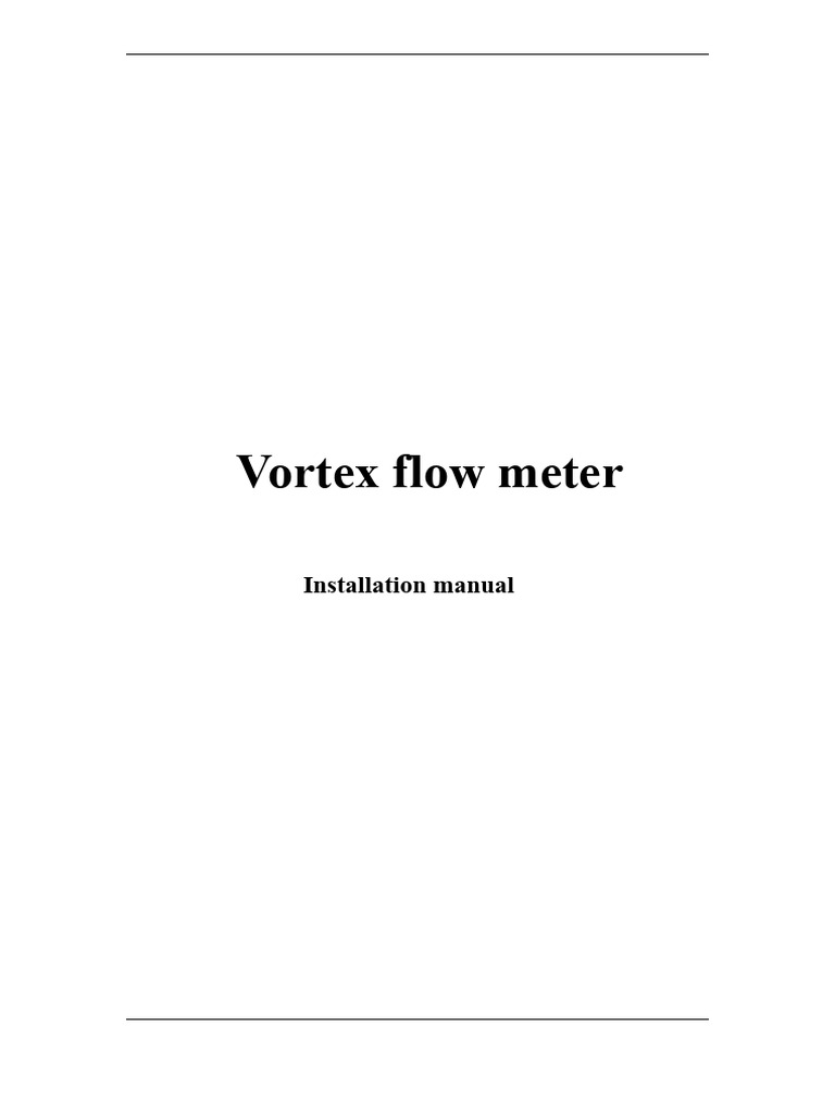 Vortex Flow Meter | PDF