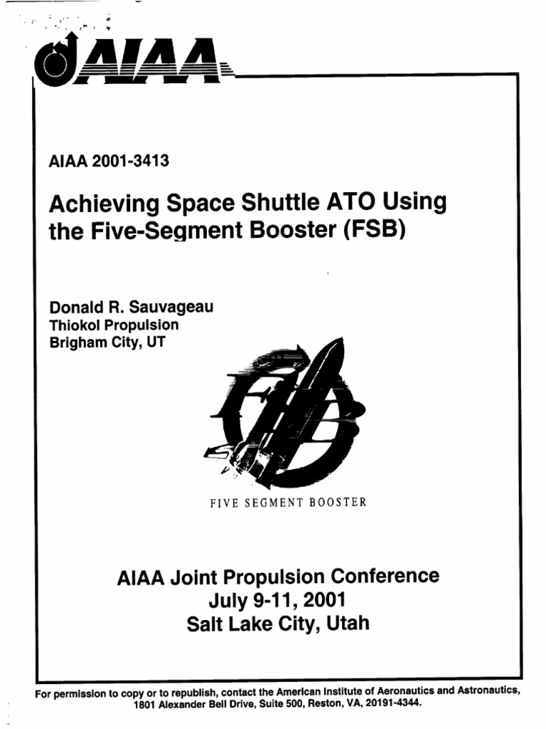 Achieving Space Shuttle ATO Using The Five-Segment Booster (FSB) | PDF
