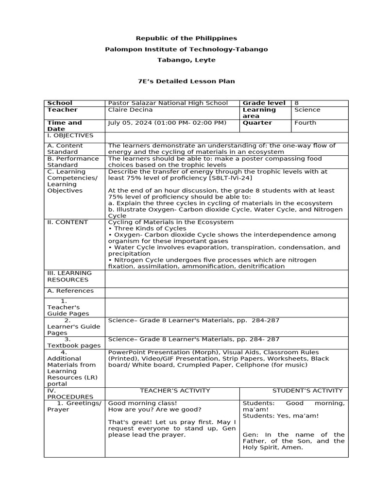 7es PST-DLP Science 8 | PDF