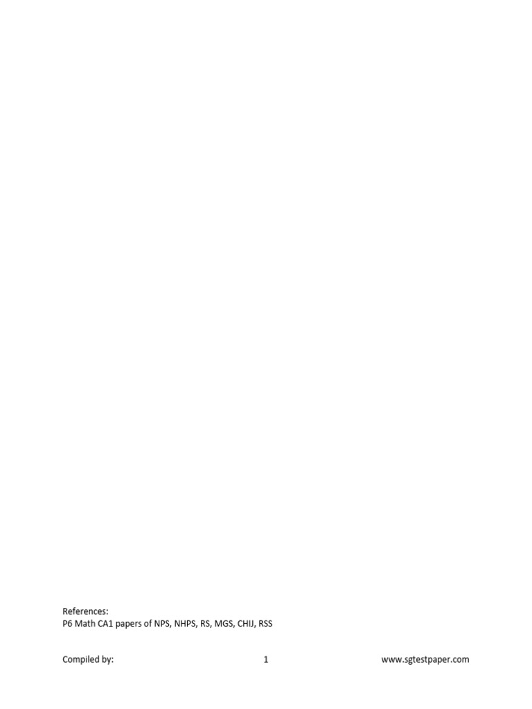 P6 Decimal Worksheet CA1 2014 | PDF