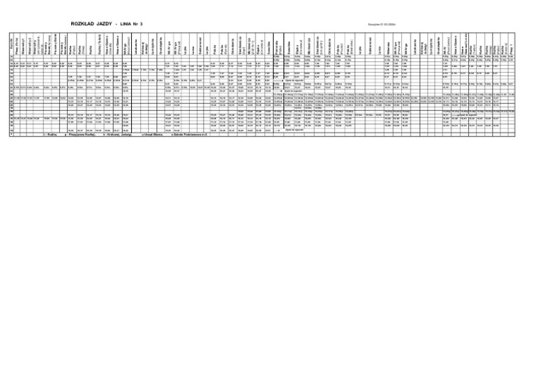 Linia 3 Dni Powszednie Od 18.03.2024 | PDF
