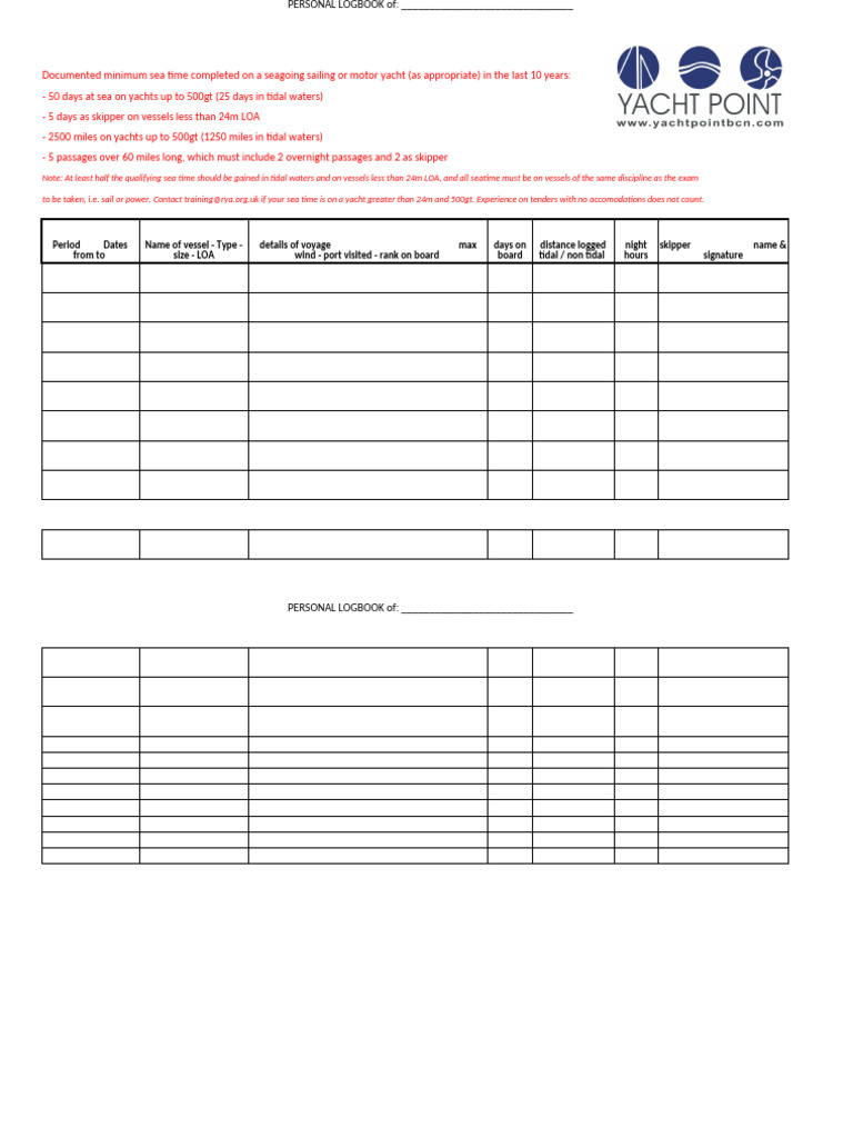 Personal Logbook | PDF