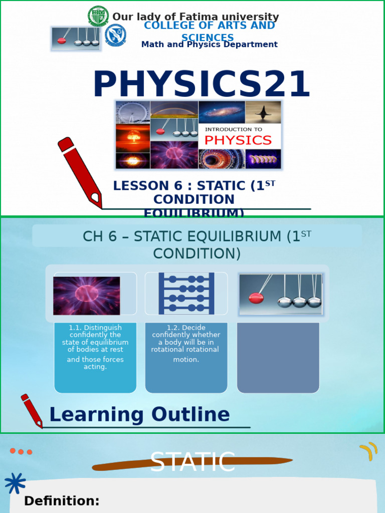 Phys 211 WK 7 CH 6 Static Ppt. Final | PDF