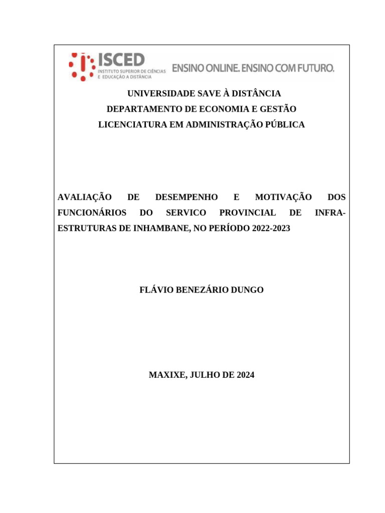 Projecto Final Isced PDF 2020 | PDF