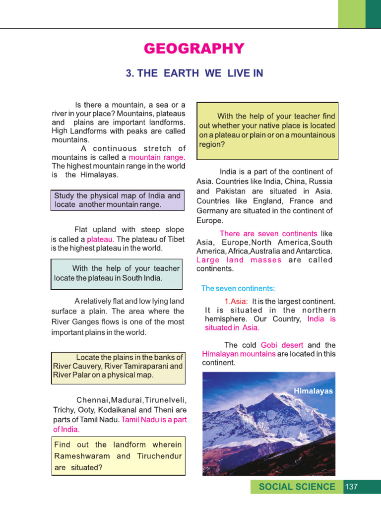 Geography: 3. The Earth We Live in | PDF