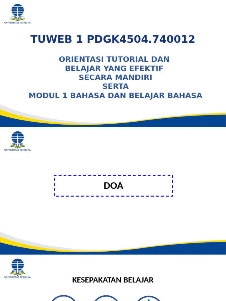 Tuweb Pertemuan Ke 1 PDGK4504 Minggu | PDF