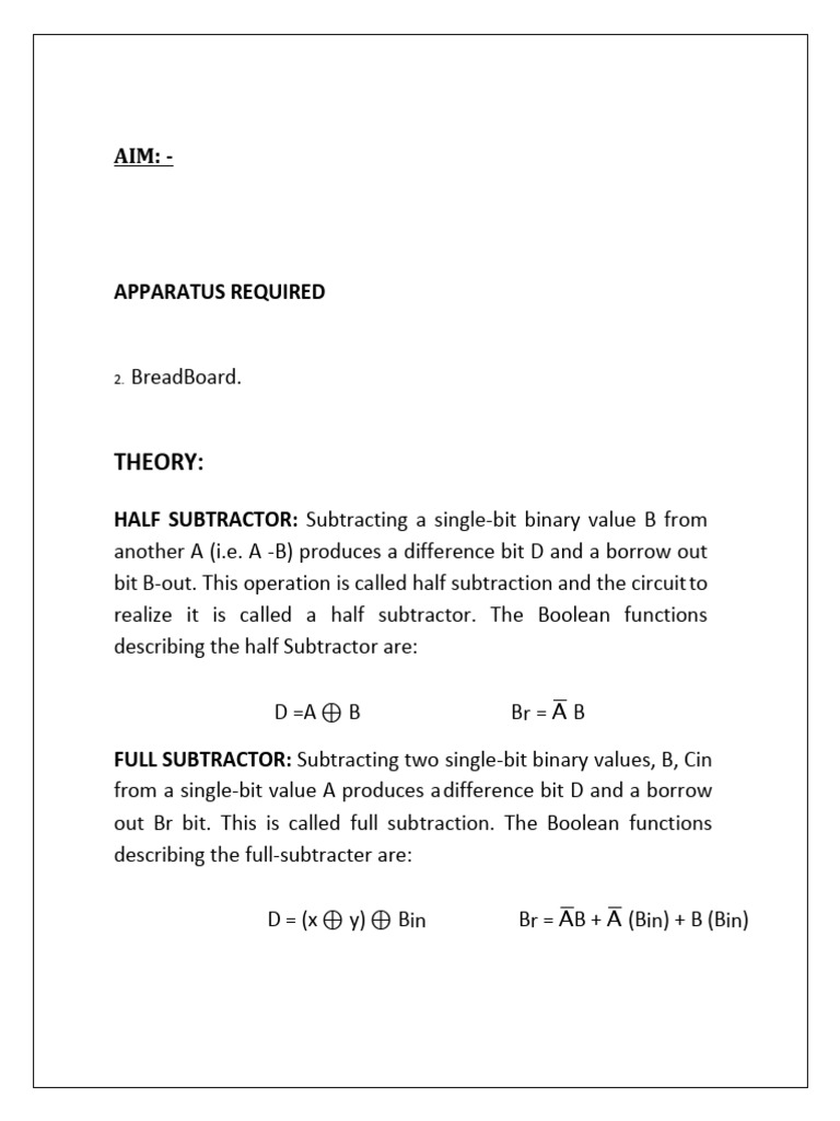 half_and_full_subtractor (1) | PDF