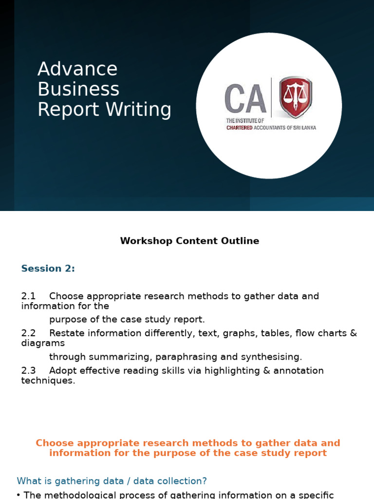 Advance Business Report Writing - 2 - Part 1 | PDF