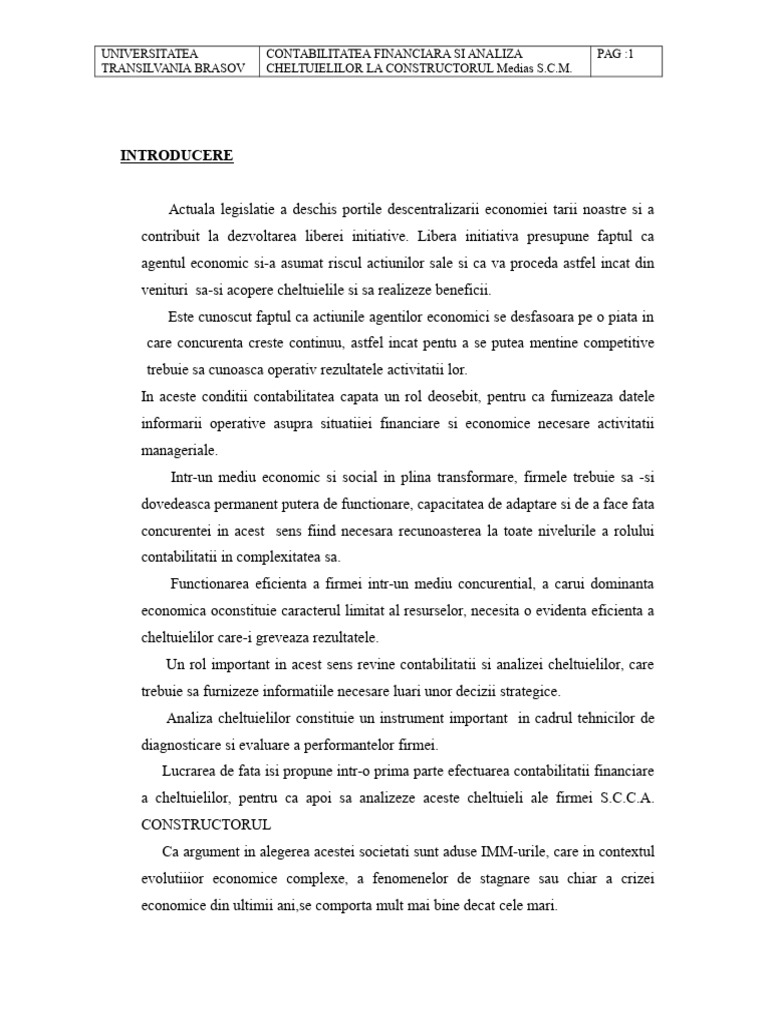 Lucrare Licenta Contabilitate | PDF