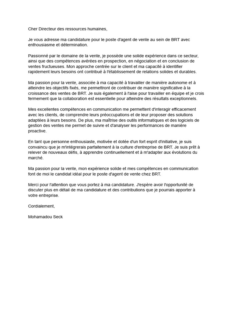 Agent de vente | PDF