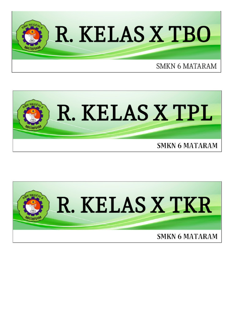 Plang Nama Ruang | PDF