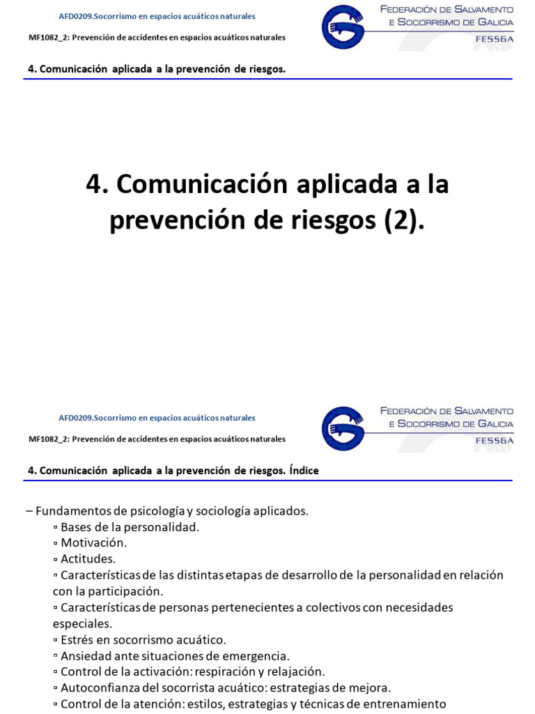 T4 - 2.MF1082 - 4.comunicación Aplicada A La Prevención de Riesgos - 2 | PDF