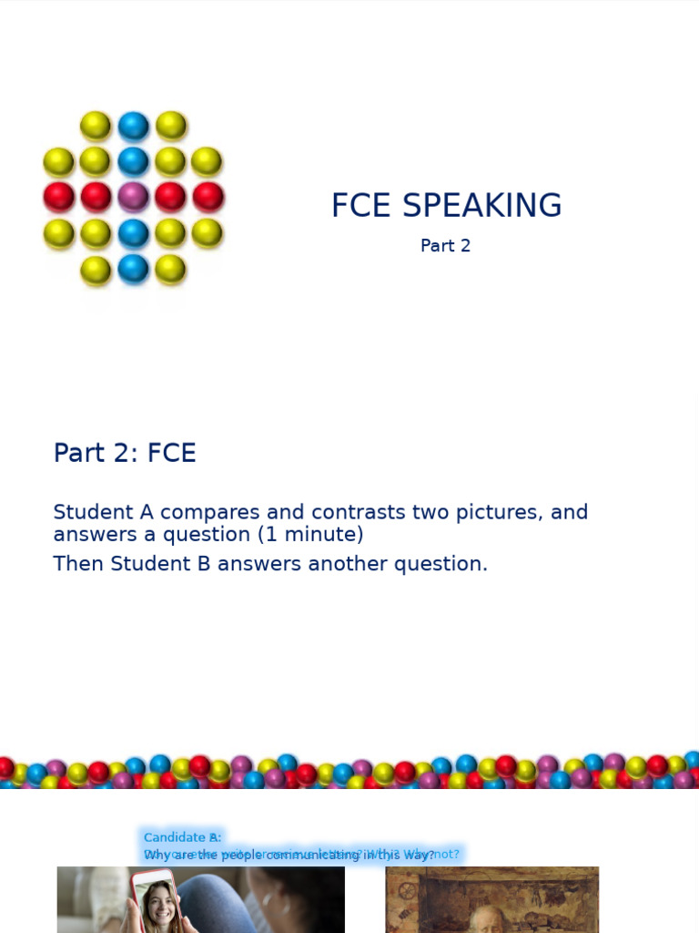 FCE SPEAKING Part 2 | PDF