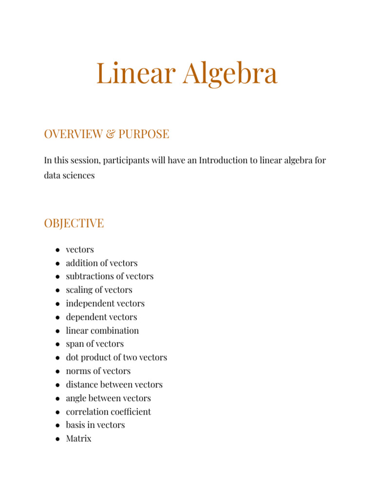 Linear Algebra | PDF