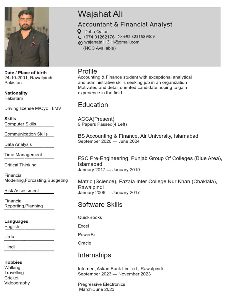 Wajahat Ali Resume | PDF