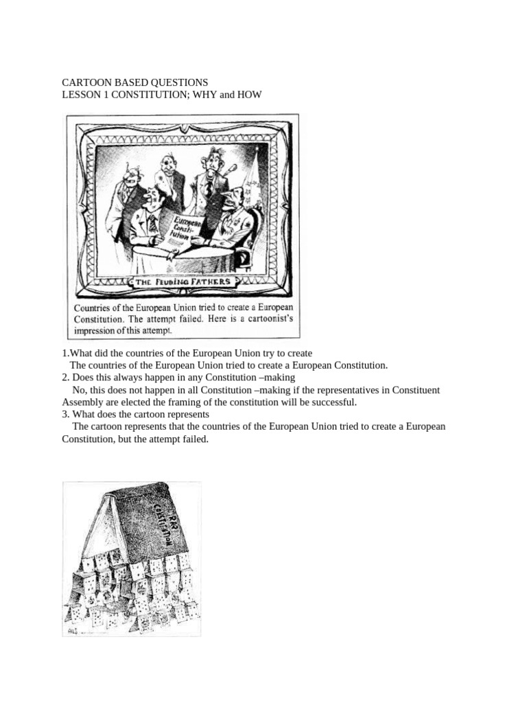Cartoon Based Questions | PDF