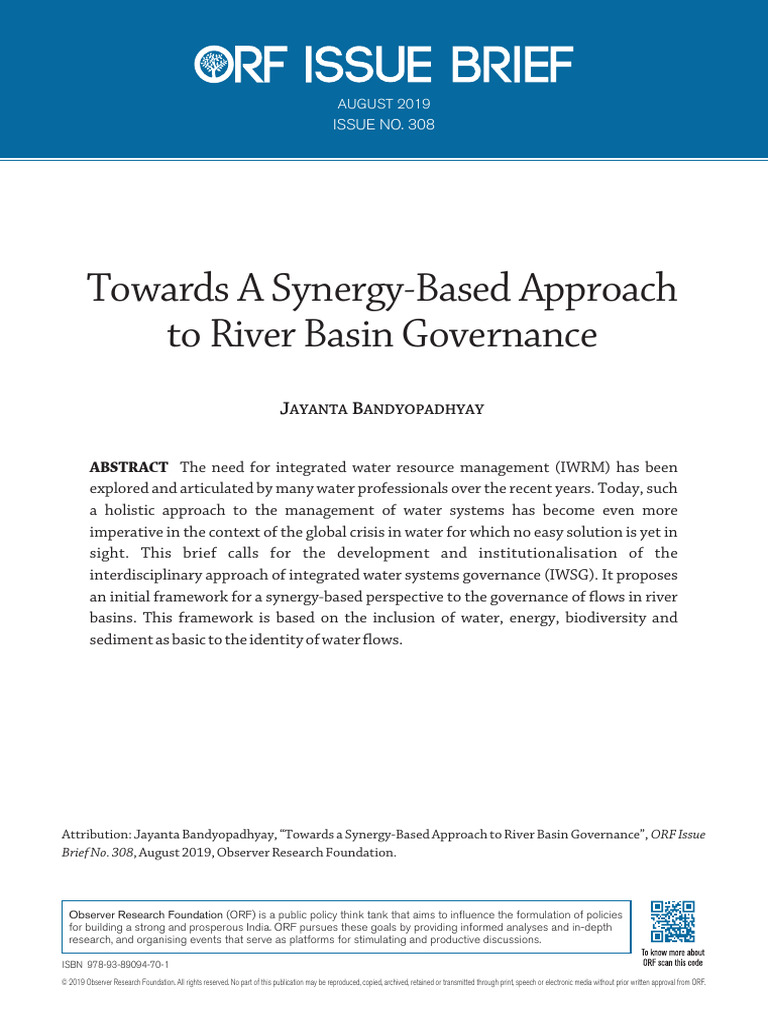 Jayanta - Bandhopadhyay - Towards A Synergy-Based Approach | PDF