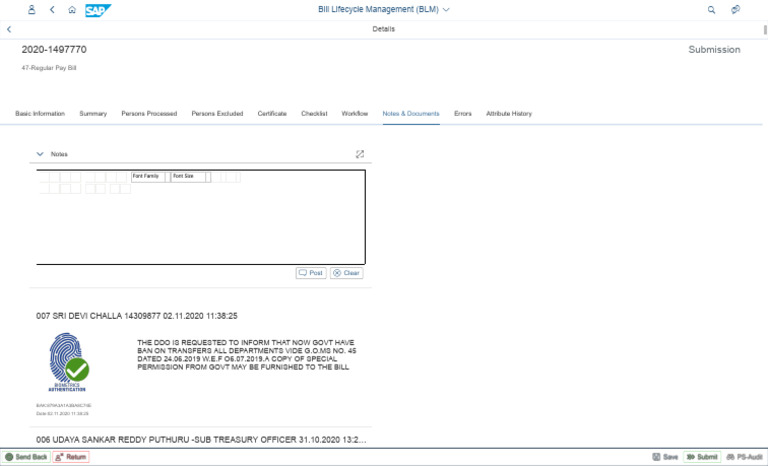 Bill Lifecycle Management (BLM) | PDF