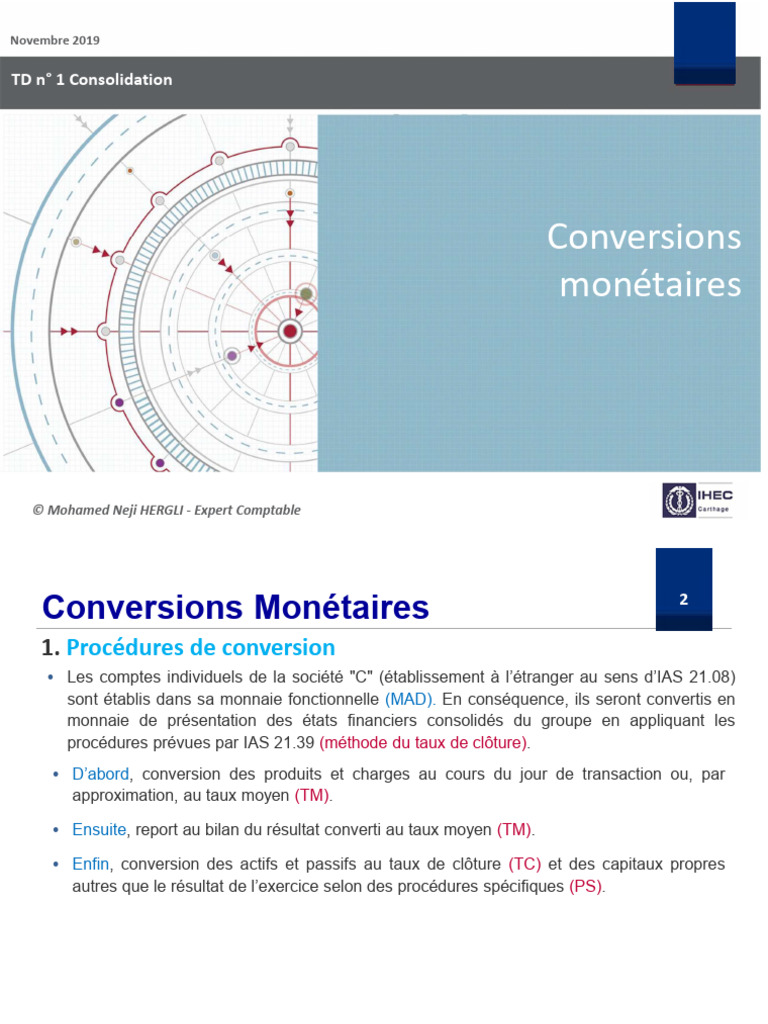 Corrigé - TD N 1 Consolidation 2019 2020 | PDF