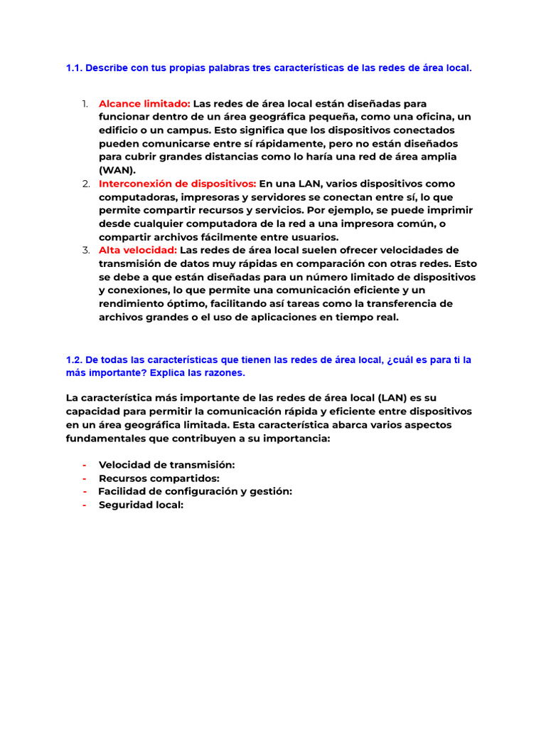 Alcance Limitado:: 1.1. Describe Con Tus Propias Palabras Tres ...