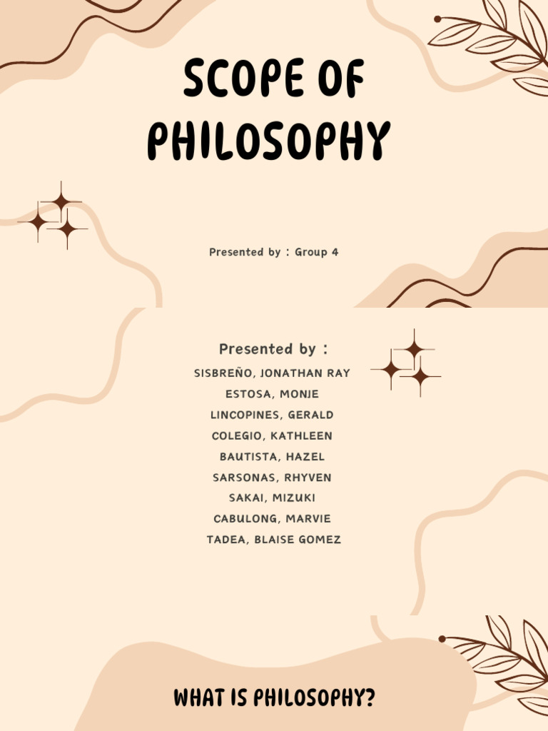 Epistemology, Metaphysics, Logic, and Aesthetic - Group 4 | PDF