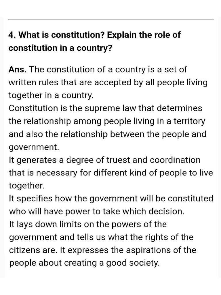 Constitutional Design Inside Question Answers | PDF