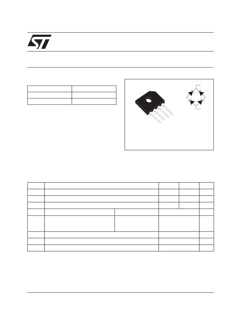 Bridge Retifier 600v6a ST | PDF
