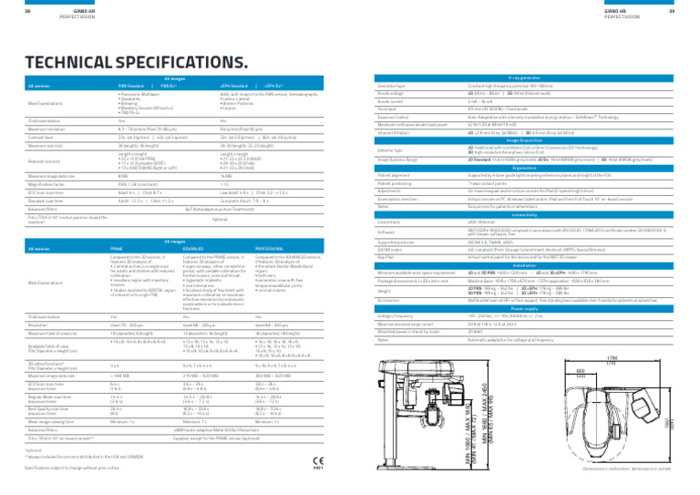 NEWTOM GianoHR Technical Specifications | PDF
