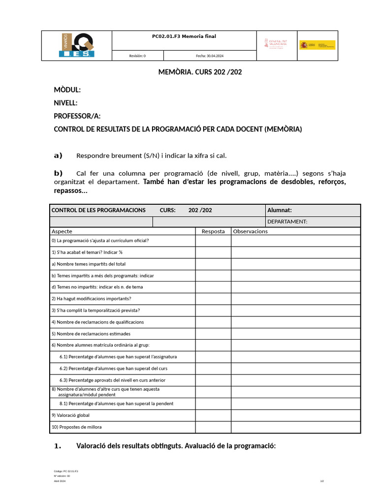 PC02.01.F3 Memoria Final | PDF