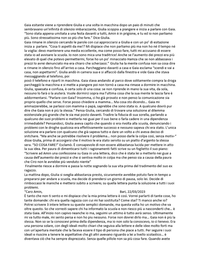 Testo Completo Staffetta Di Scrittura | PDF