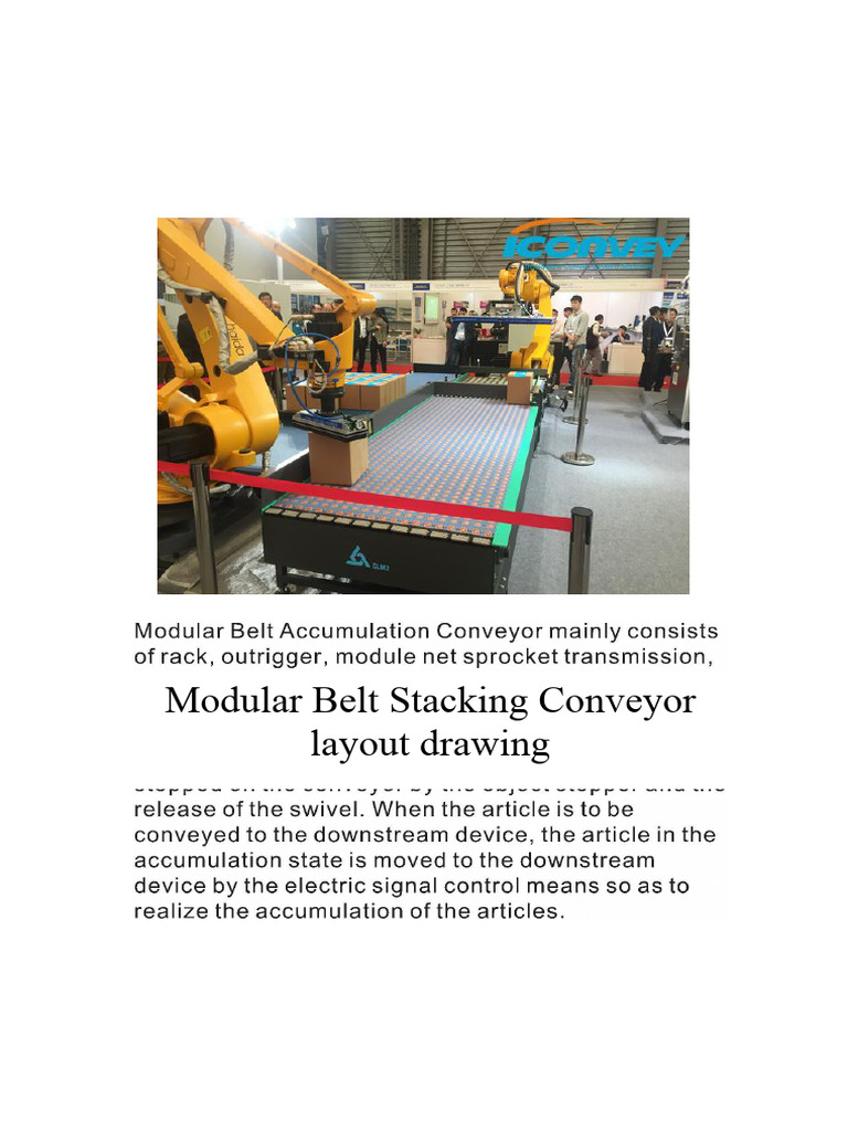 Modular Belt Stacking Conveyor Layout Drawing | PDF