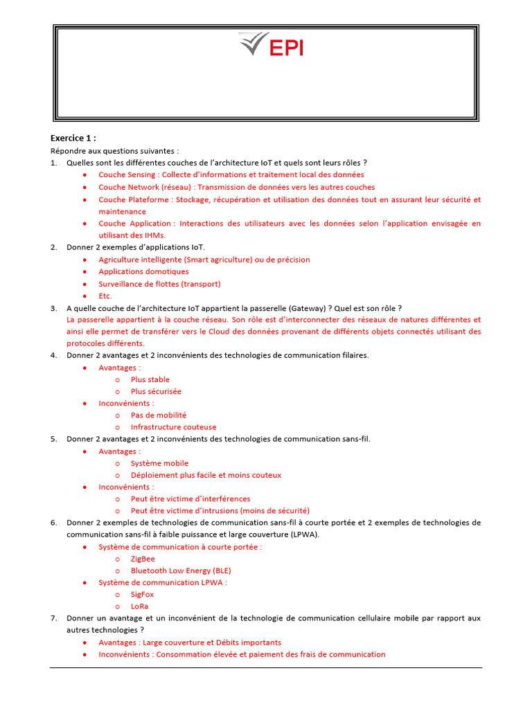 TD2 IoT Correction | PDF