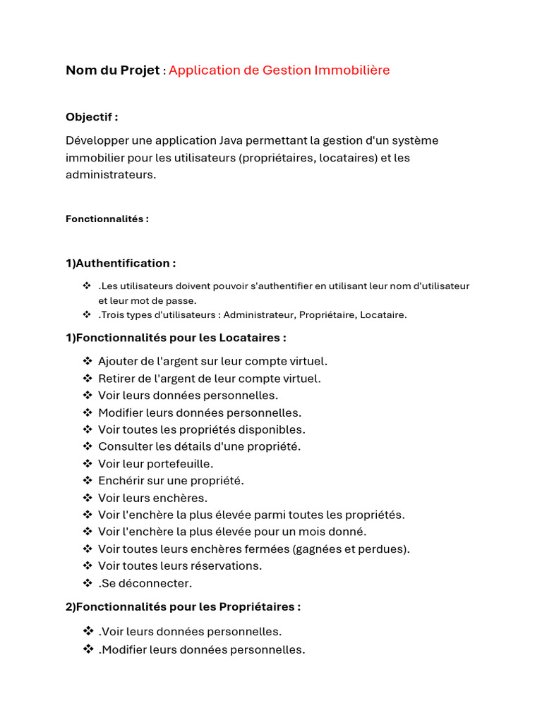 Java Projet 2024 | PDF