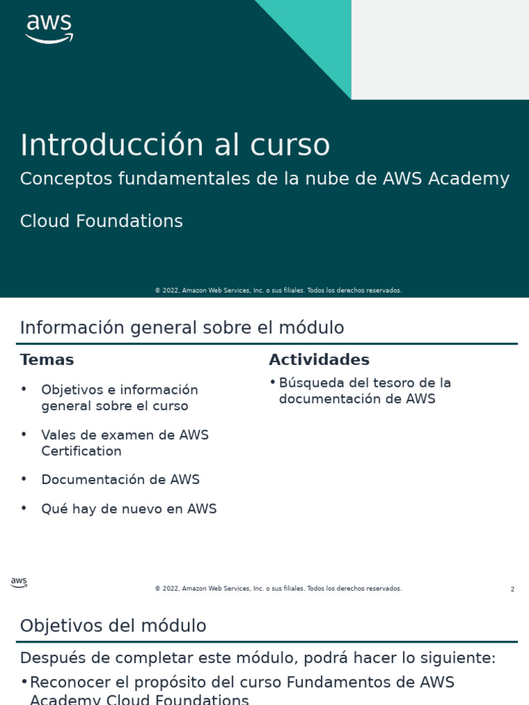 AcademyCloudFoundations Module 00 | PDF
