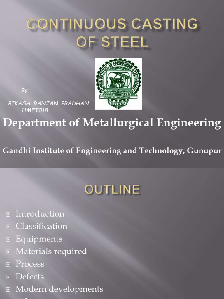 Continiouscastingofsteel 150314070243 Conversion Gate01 | PDF