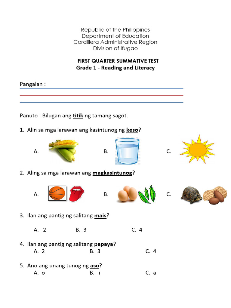 Quarter-1-rev-Grade-1-Reading-and-Literacy- | PDF