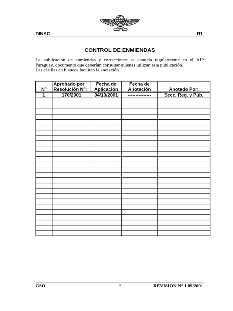 Hoja de Enmienda R1 | PDF