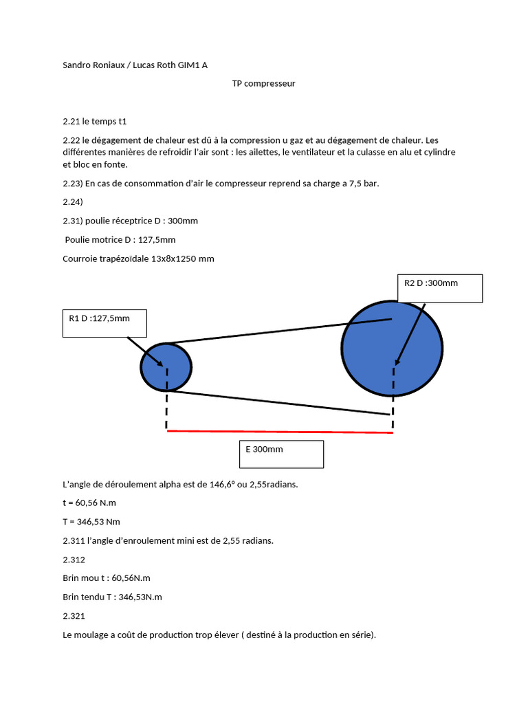 SAE1.2 TP 3 Compresseur | PDF