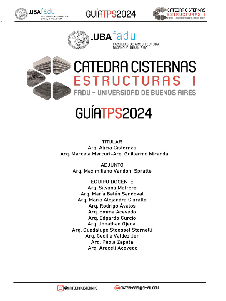 E1 CISTERNAS - UBA FADU - 20242C - GUIA de TPs.... | PDF