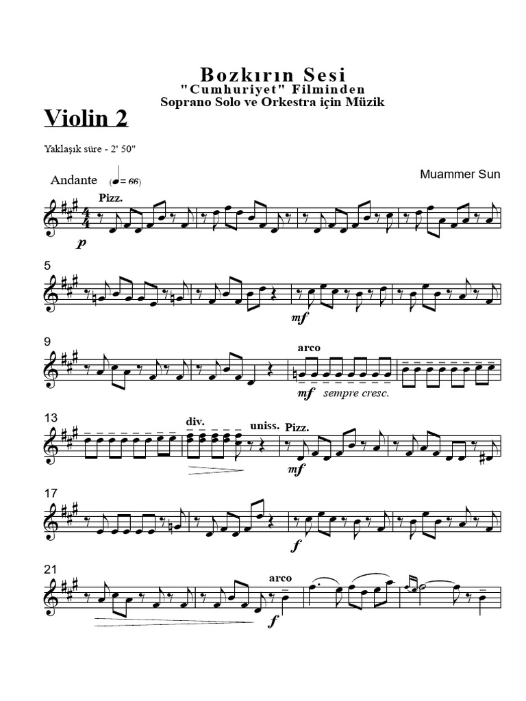 bozkirin sesi_016 Violin 2 | PDF