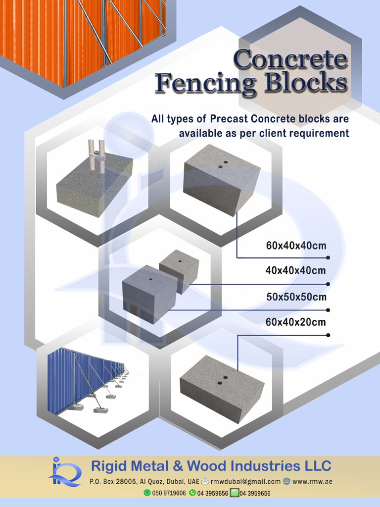 RMW Industries - Concrete Fencing Block Flyer | PDF