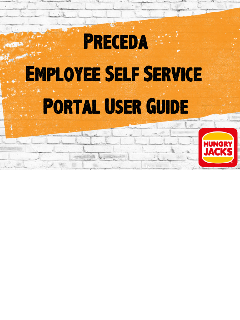 Hungry Jack's Preceda ESS Portal User Guide V4 17DEC19 | PDF