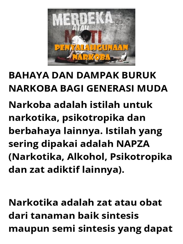 Bahaya Narkoba Bagi Generasi Muda - 20240716 - 185248 - 0000 | PDF