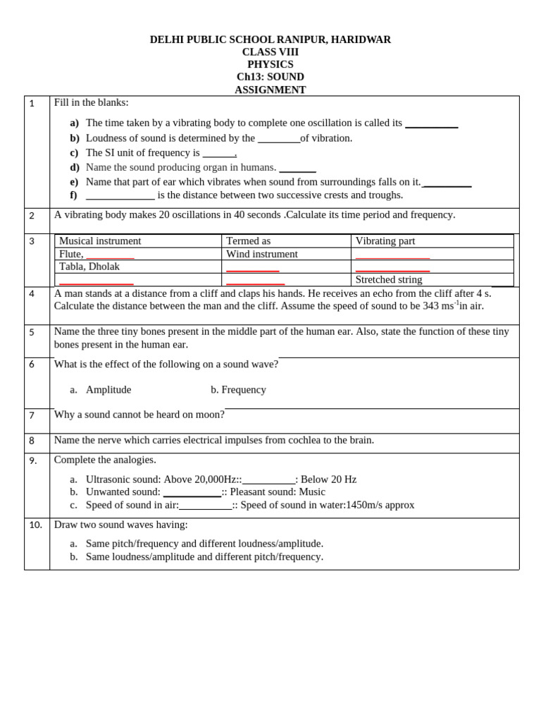 CH13_SOUND_ASSIGNMENT__ASSIGNMENT | PDF