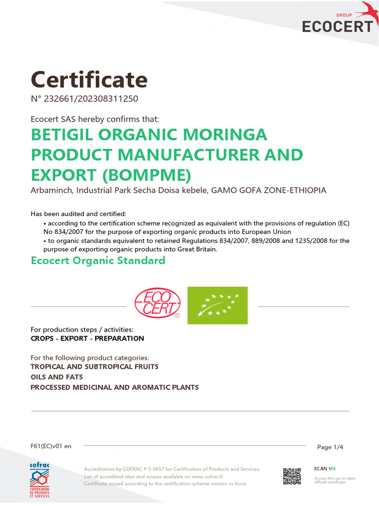 SAS - Certificate EOS - ND | PDF